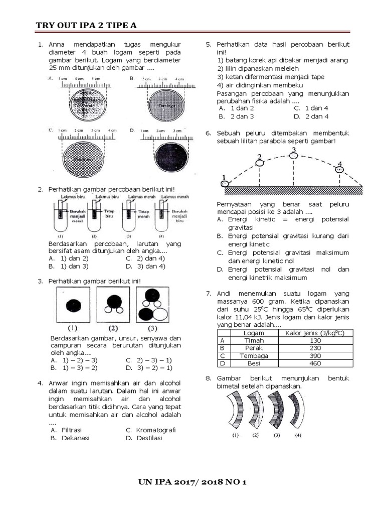 Try Out 2 Tipe A Ipa | PDF