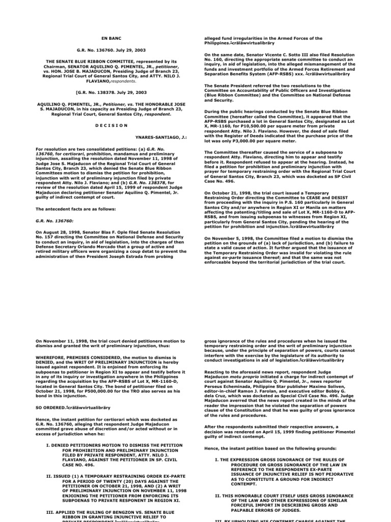 Consti Cases Finals Part 3 PDF | PDF | Writ Of Prohibition | Injunction