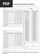 Netball Scoresheet | PDF