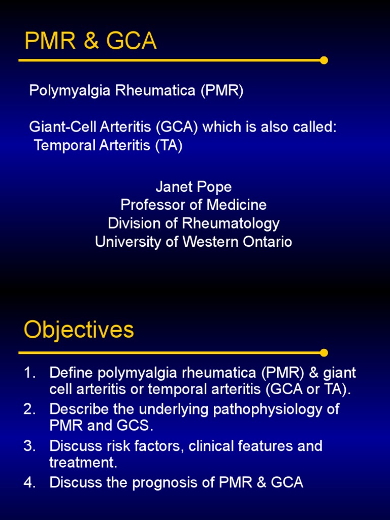 PMR and Gca | PDF | Medical Specialties | Clinical Medicine