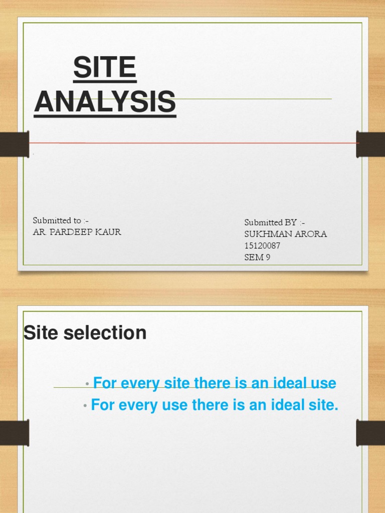 Comprehensive Site Analysis for Proposed Development | PDF | Soil ...