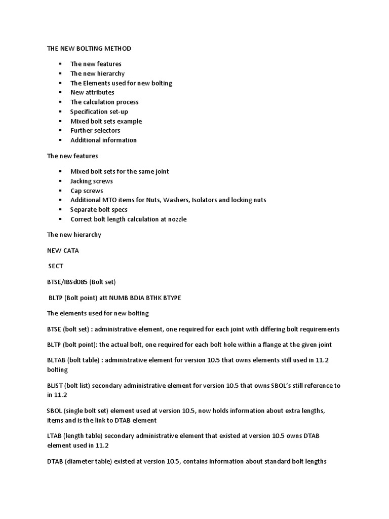 The New Bolting Method | PDF