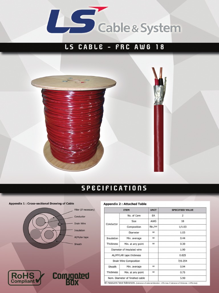 LS Cable FRC Awg18 PDF | PDF