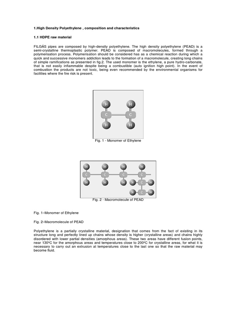 High Density Polyethylene, Composition and Characteristics | PDF ...