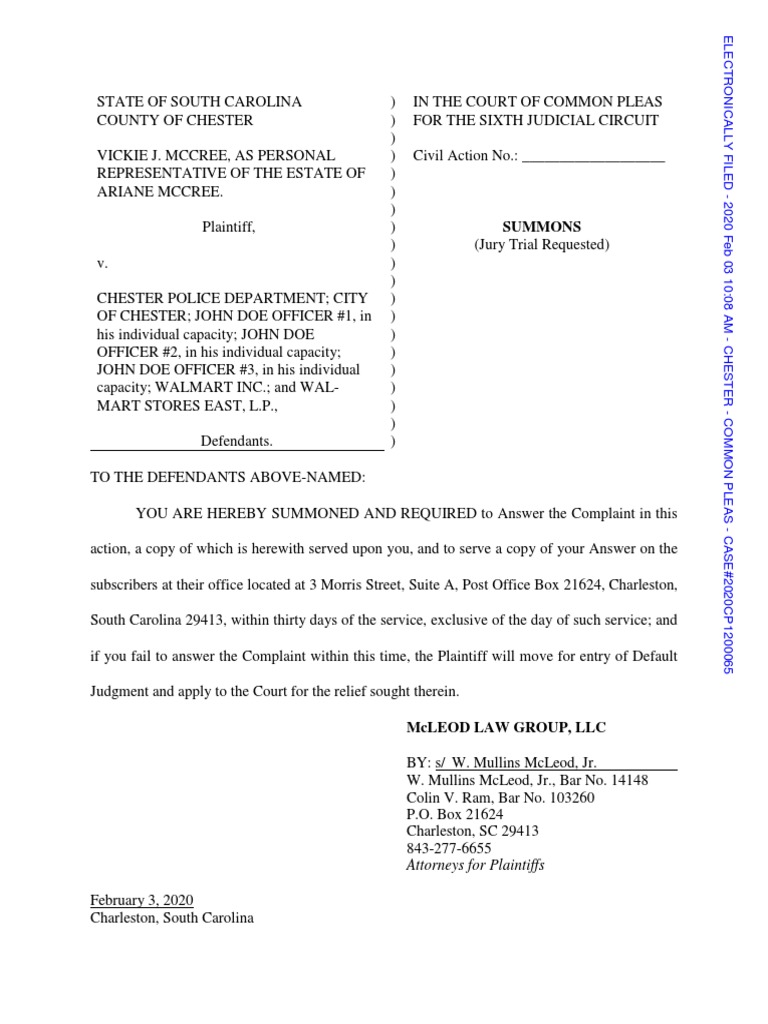 SUMMONS | PDF | Negligence | Police Officer