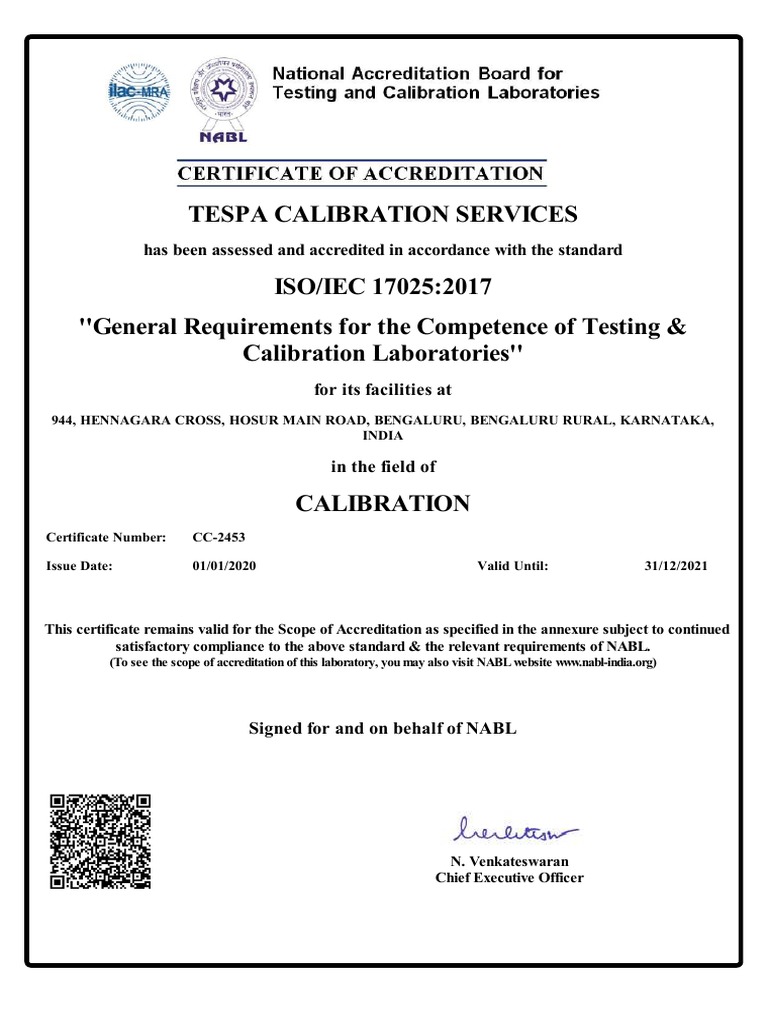 Tespa | PDF | Calibration | Measurement