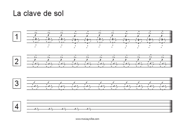 Dibujar Clave de Sol PDF | PDF