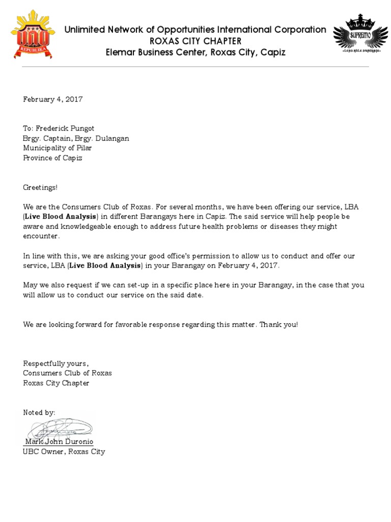 LBA Letter | PDF
