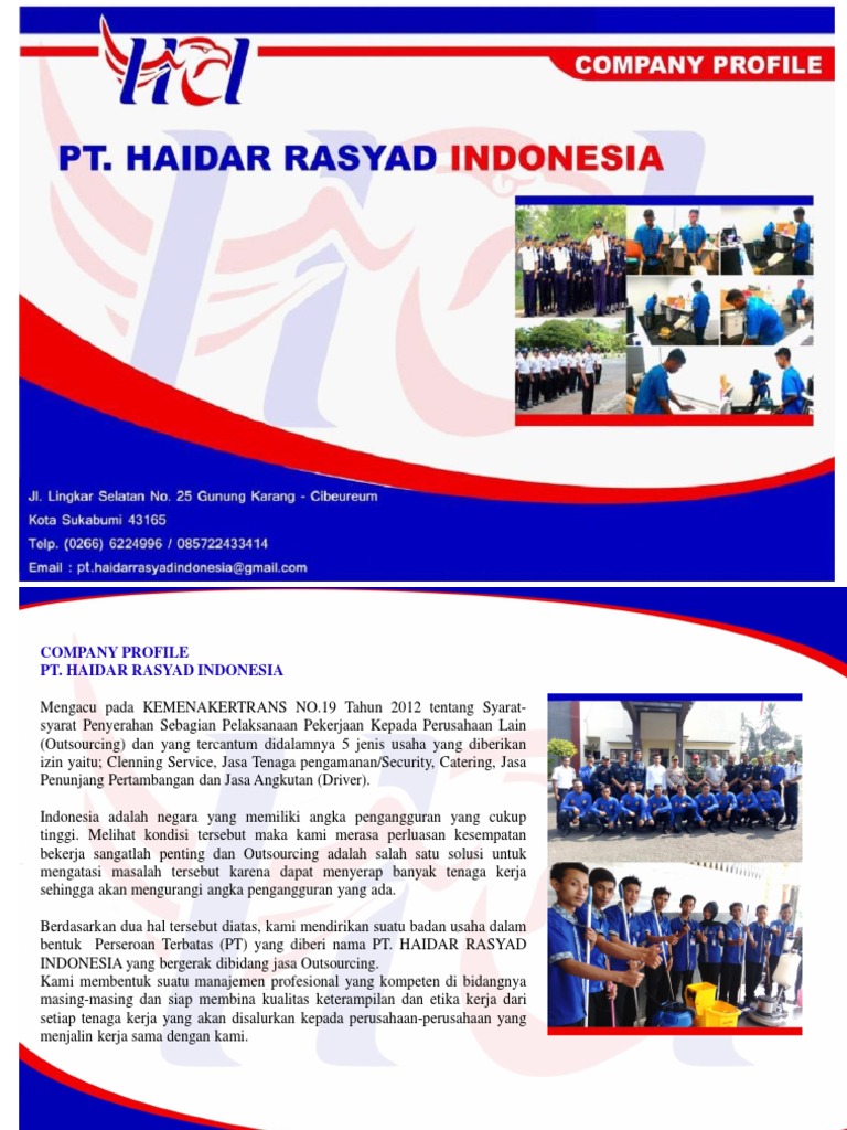 Profile Company Pt. Haidar Rasyad Indonesia PDF | PDF
