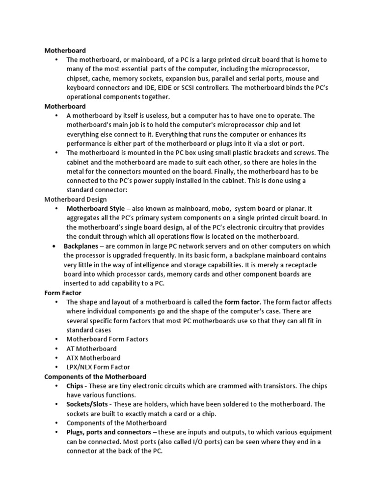 Motherboard | PDF | Personal Computers | Electronic Design