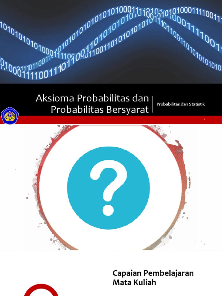 04 - Aksioma Probabilitas Dan Probabilitas Bersyarat | PDF