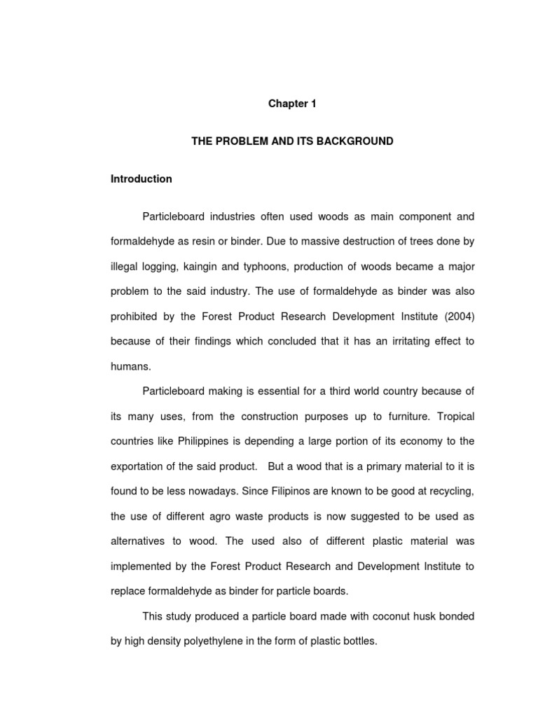 Chapter 1 THE PROBLEM AND ITS BACKGROUND | PDF | Building Insulation ...