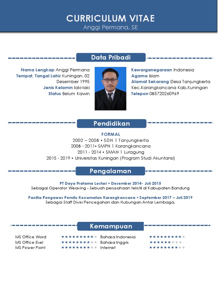 CV Anggi Permana PDF | PDF