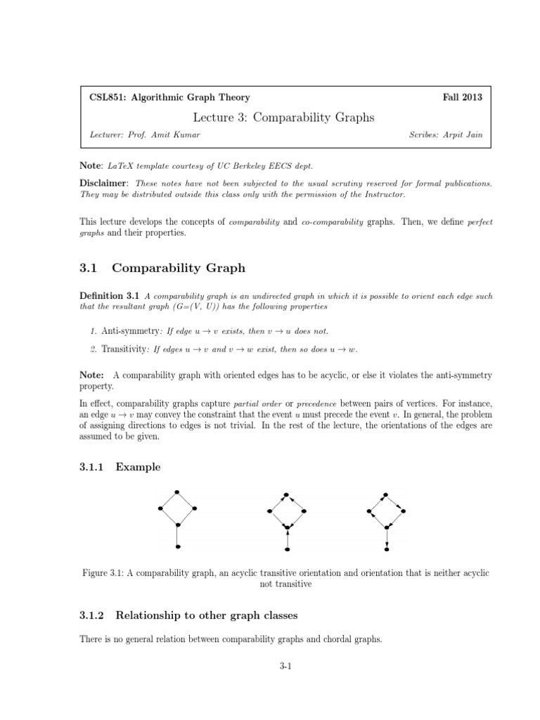 Comparability Graphs | PDF | Applied Mathematics | Combinatorics