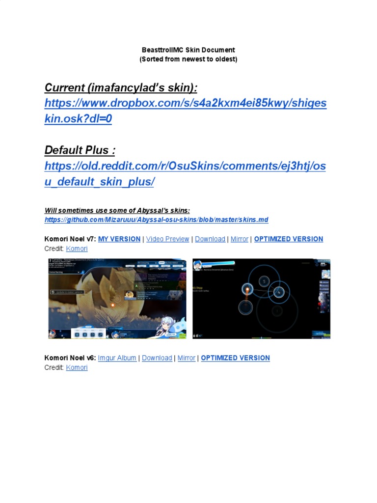 BeasttrollMC Skin Collection Guide | PDF