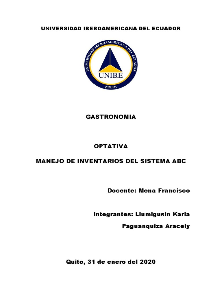 Sistemas Abc | PDF | Inventario | Almacén