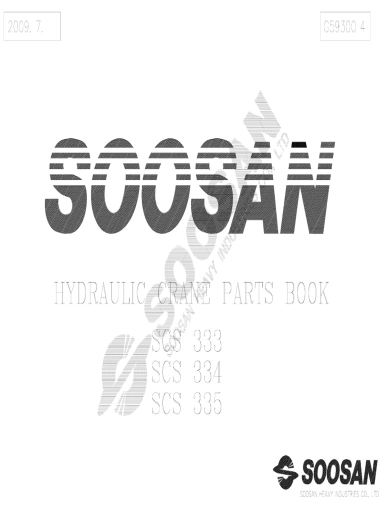 Soosan SCS333 Parts Manual | PDF