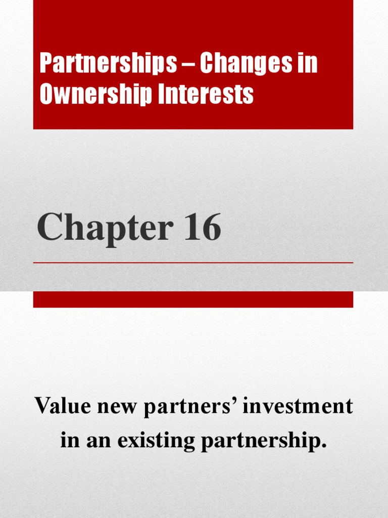 Ch16 Partnerships - Formation, Part2 | PDF | Goodwill (Accounting ...