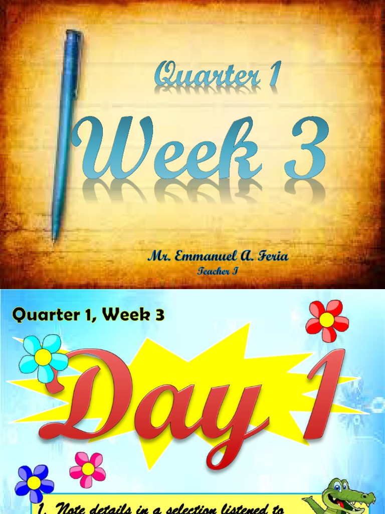 Quarter 1 Week 3 English 4 | PDF | Lime (Fruit) | Plural