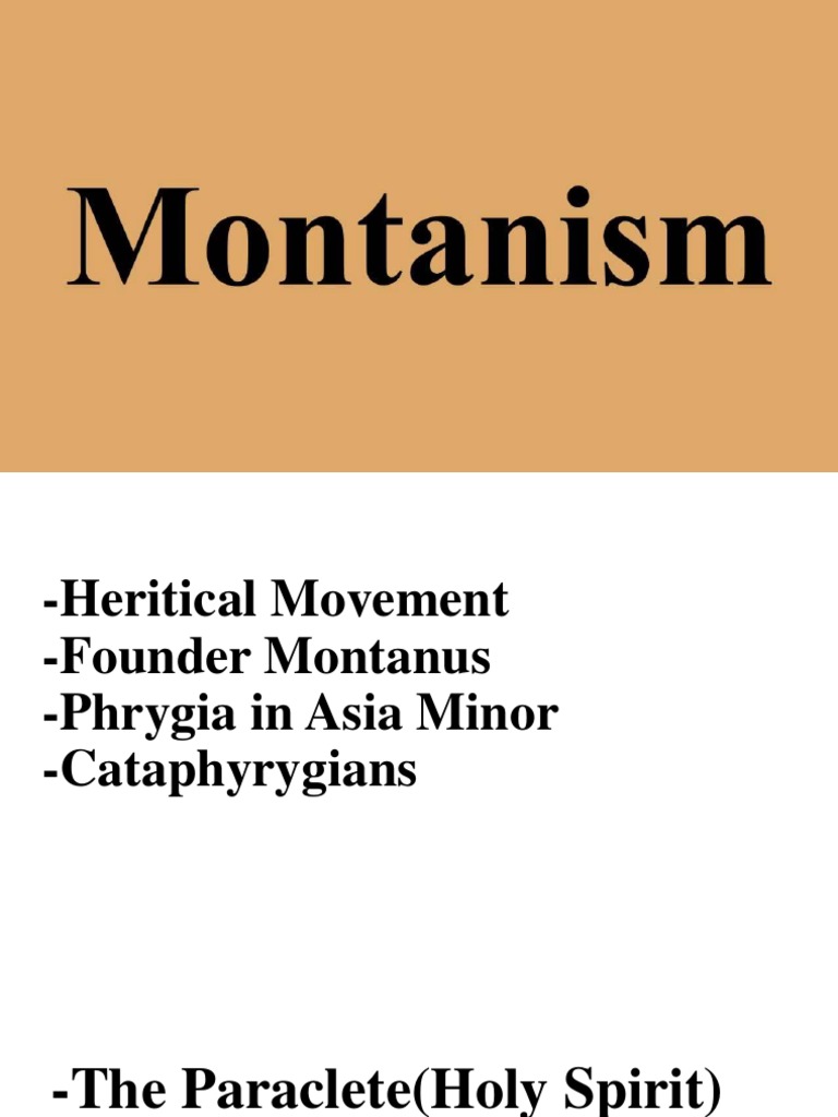 Montanism: Origins and Beliefs | PDF | Social Science | Philosophy