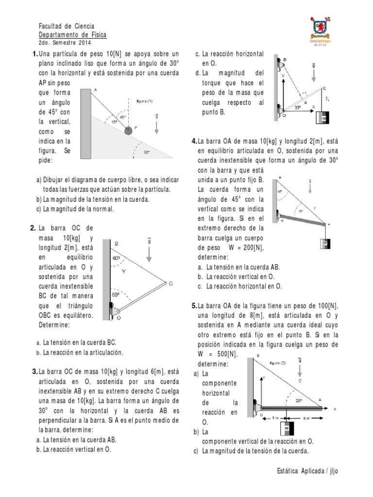 Ejerc 02 - Fuerzas | PDF | Masa | Esfuerzo de torsión