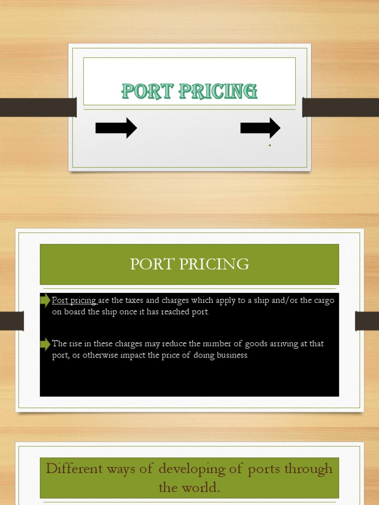 Port Pricing Final Presentation | PDF | Port | Transport