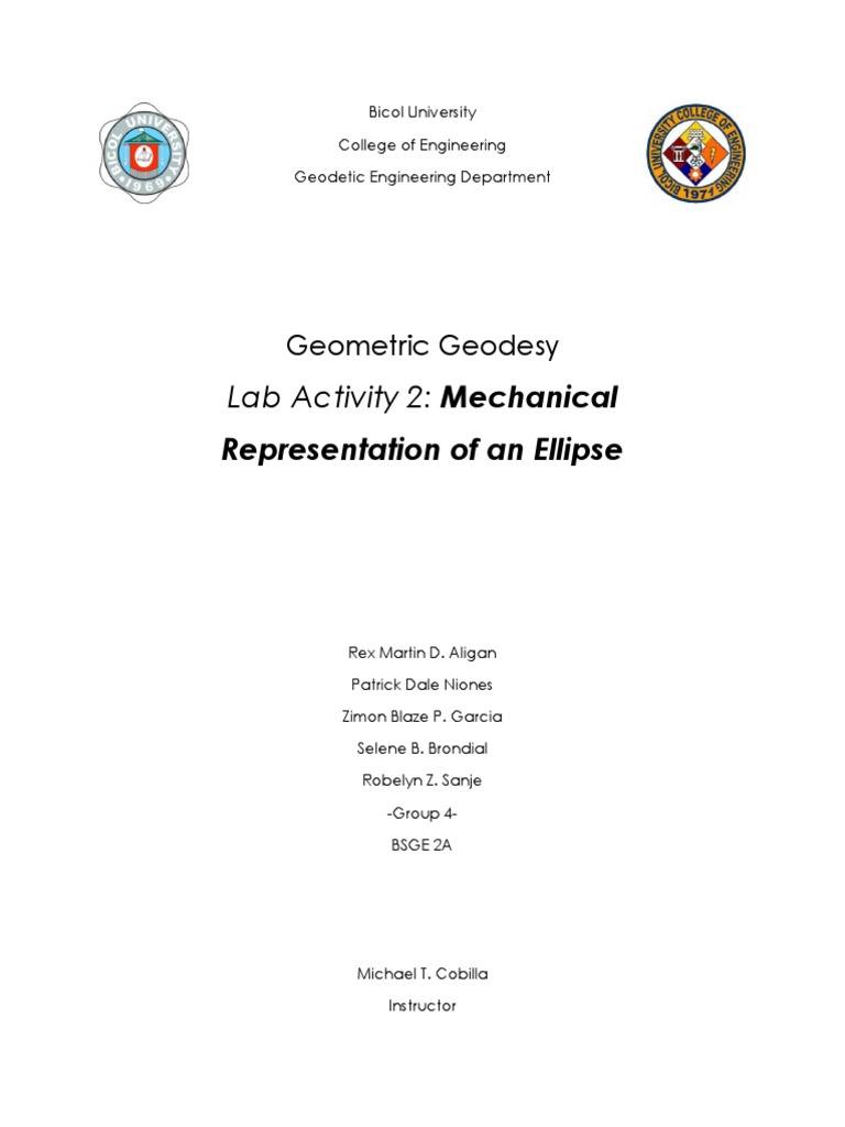 Mechanical Ellipse Representation Lab | PDF | Ellipse | Differential ...
