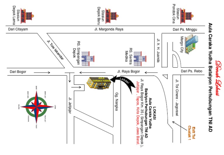 Denah Lokasi Aula Caraka Yudha Yonhub Dithubad PDF | PDF