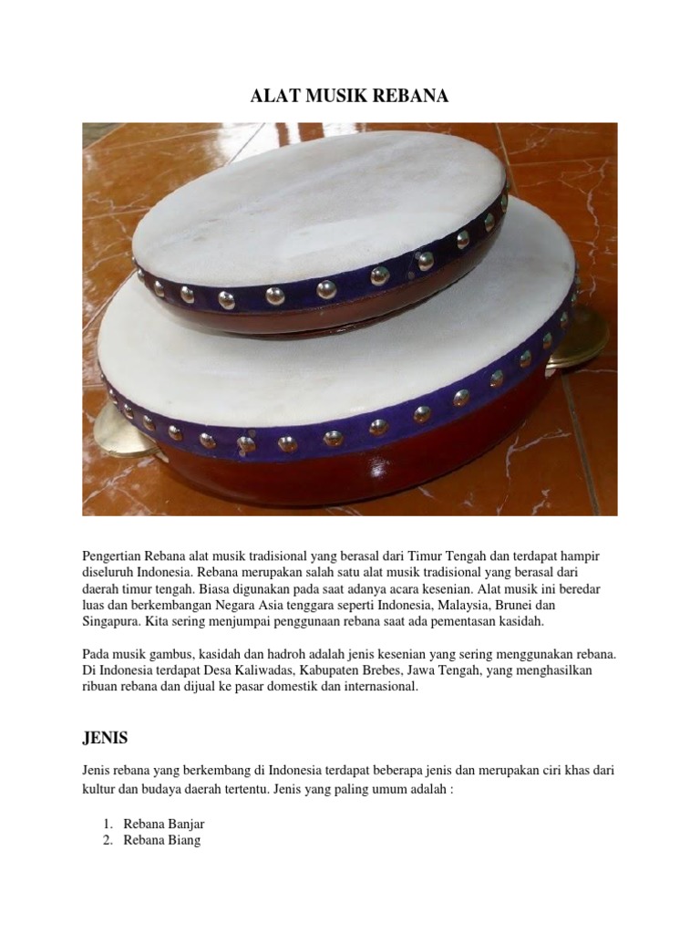 Alat Musik Rebana | PDF