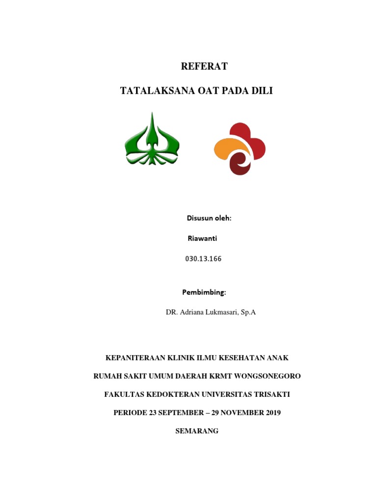 Tatalaksana Oat Pada Pasien Anak Dengan Hepatotoksisitas Yang