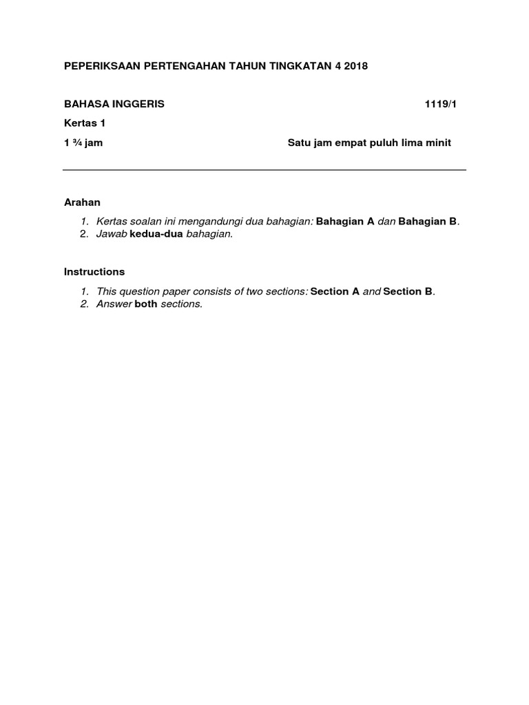 T4 Bi - Soalan Kertas 1 | PDF | Internet | Human Communication