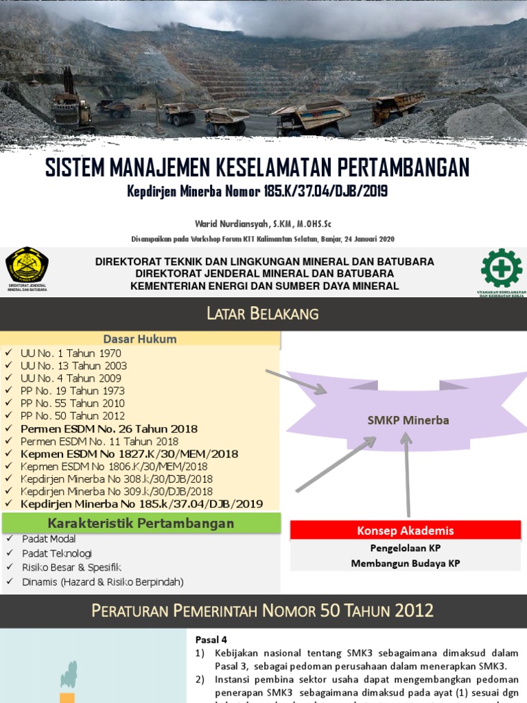Forum KTT Kalsel - Sistem Manajemen Keselamatan Pertambangan PDF | PDF