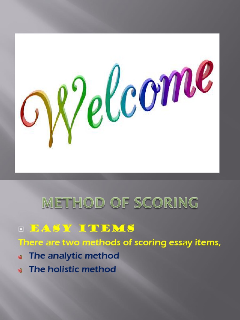 Scoring Presentation | PDF | Multiple Choice | Educational Assessment