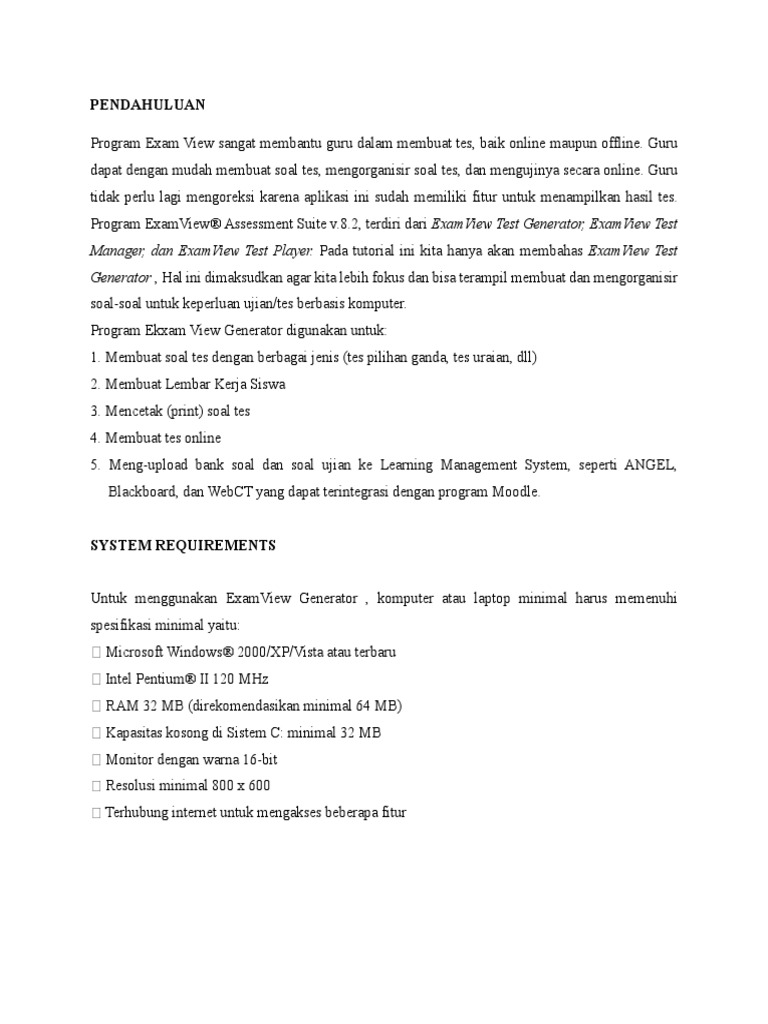 Tutorial Examview | PDF