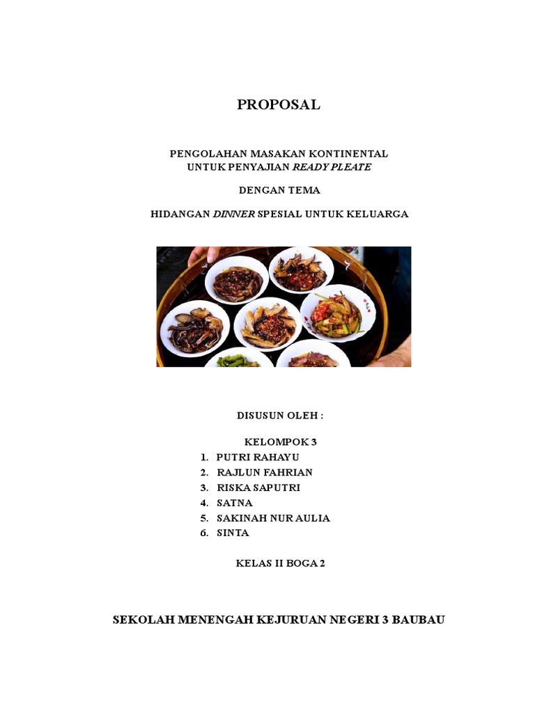Contoh Proposal Tugas Akhir Sekolah | PDF