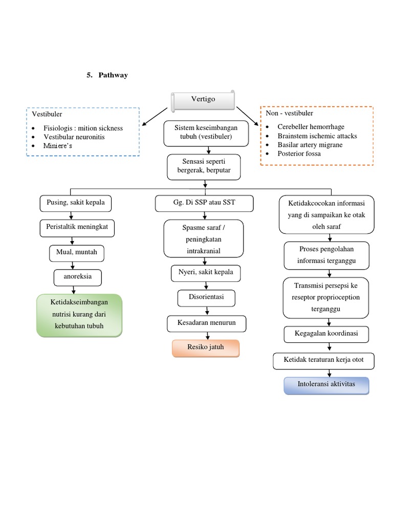 Pathway Patofisiologi Vertigo | PDF