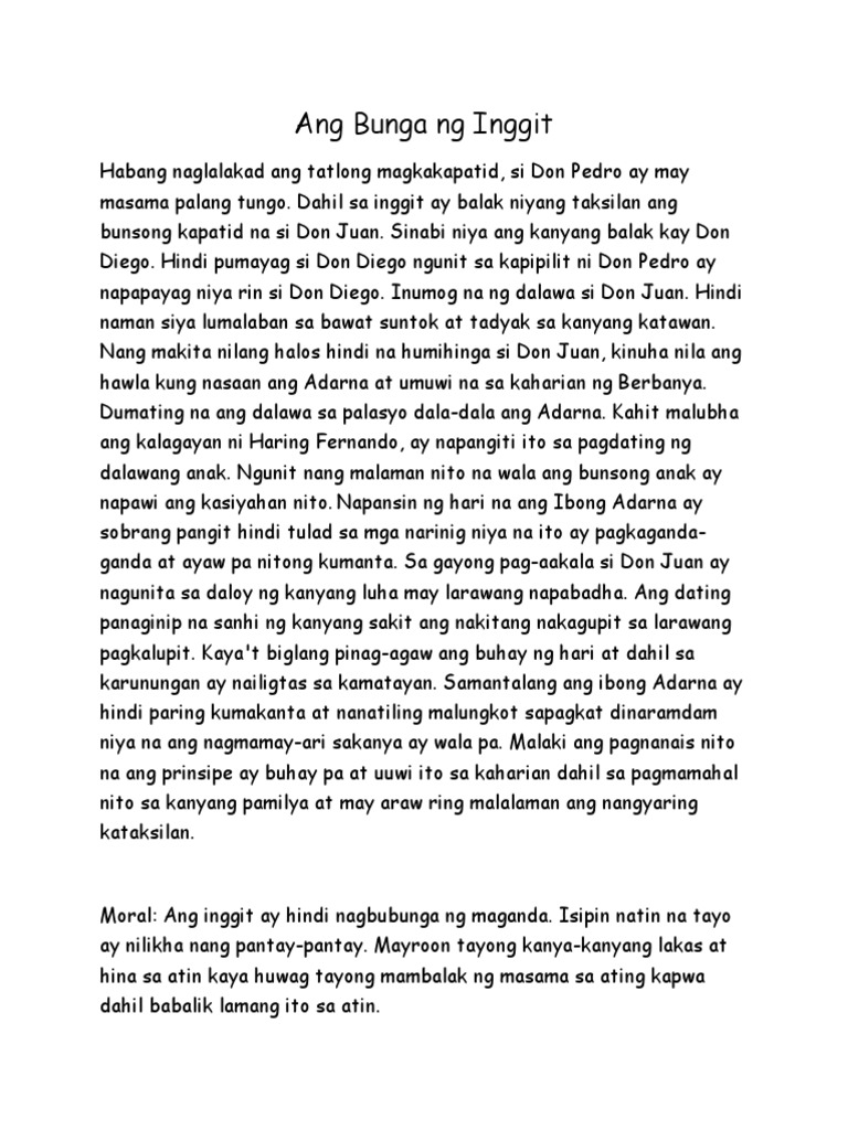 Ang Bunga NG Inggit | PDF
