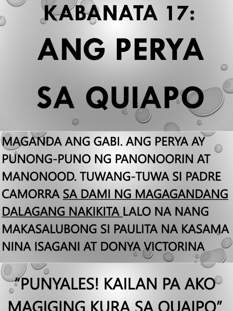 El Filibusterismo Kabanata 17 | PDF