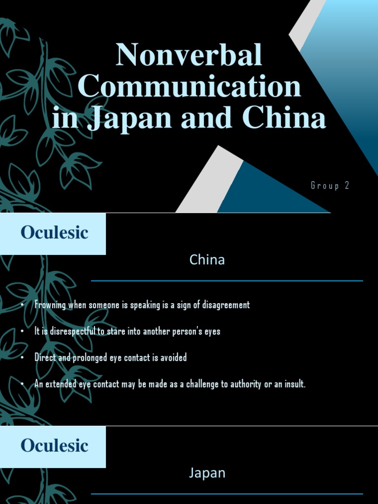 A Comparative Analysis of Nonverbal Communication Styles in Japan and ...