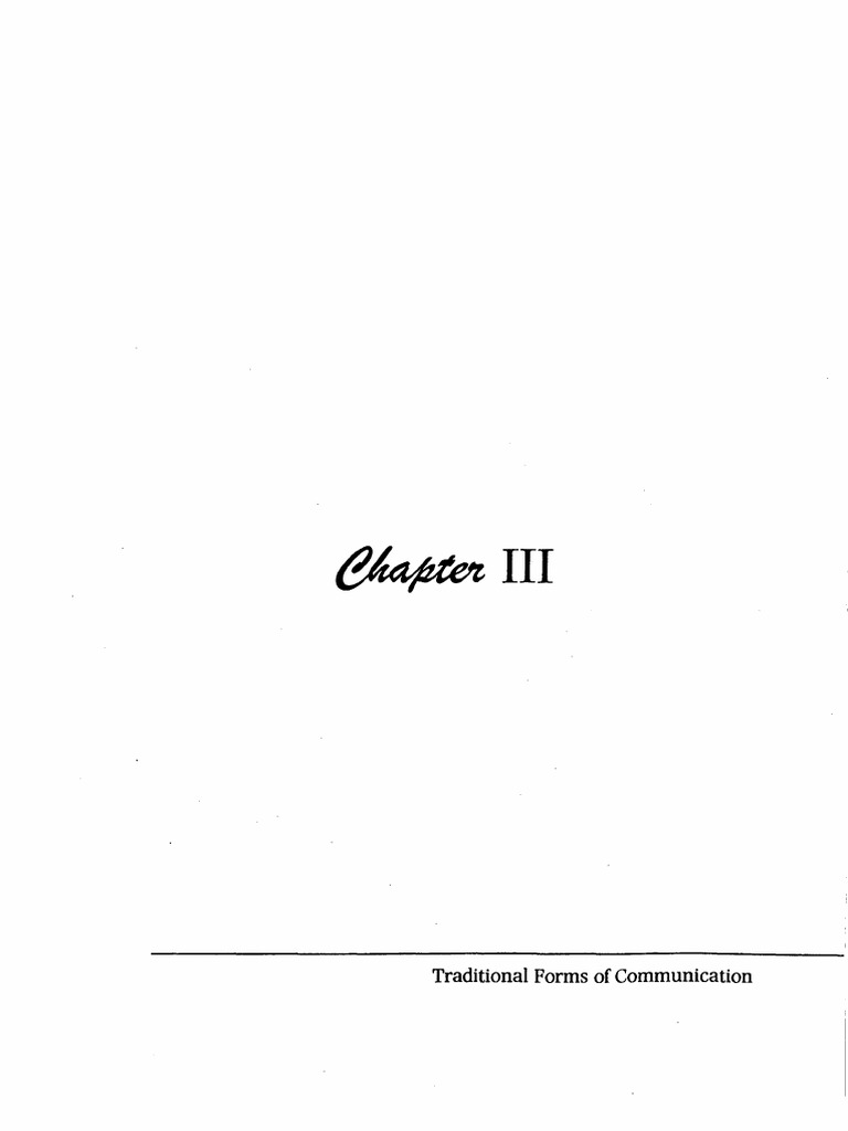 Traditional Forms of Communication in Indian Villages: Exploring Oral ...