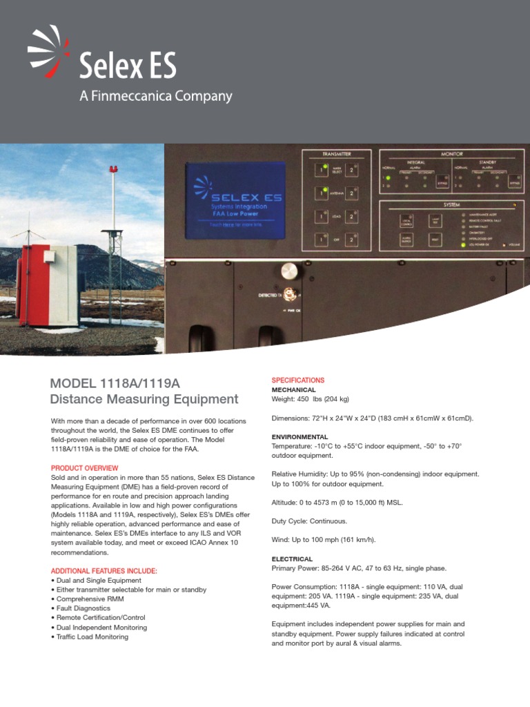 Body Model 1118A 1119A DME Datasheet | PDF | Radio Technology | Electronics