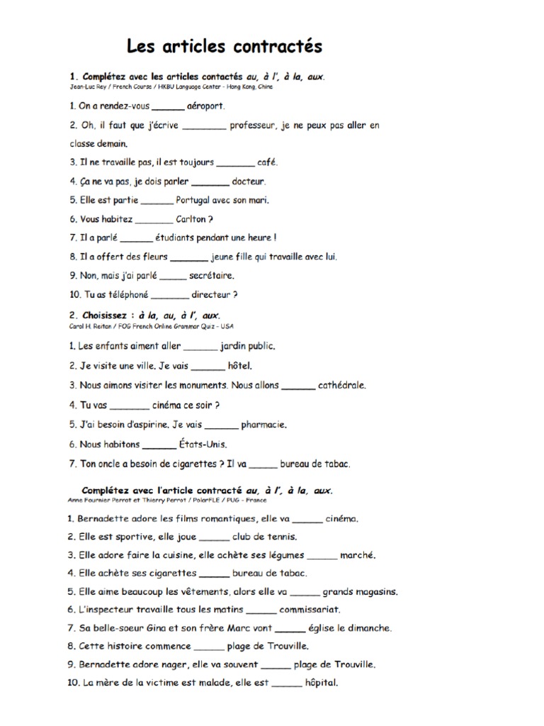 Les Articles Contractes | PDF