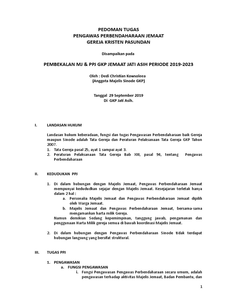 Pedoman Tugas PPJ | PDF