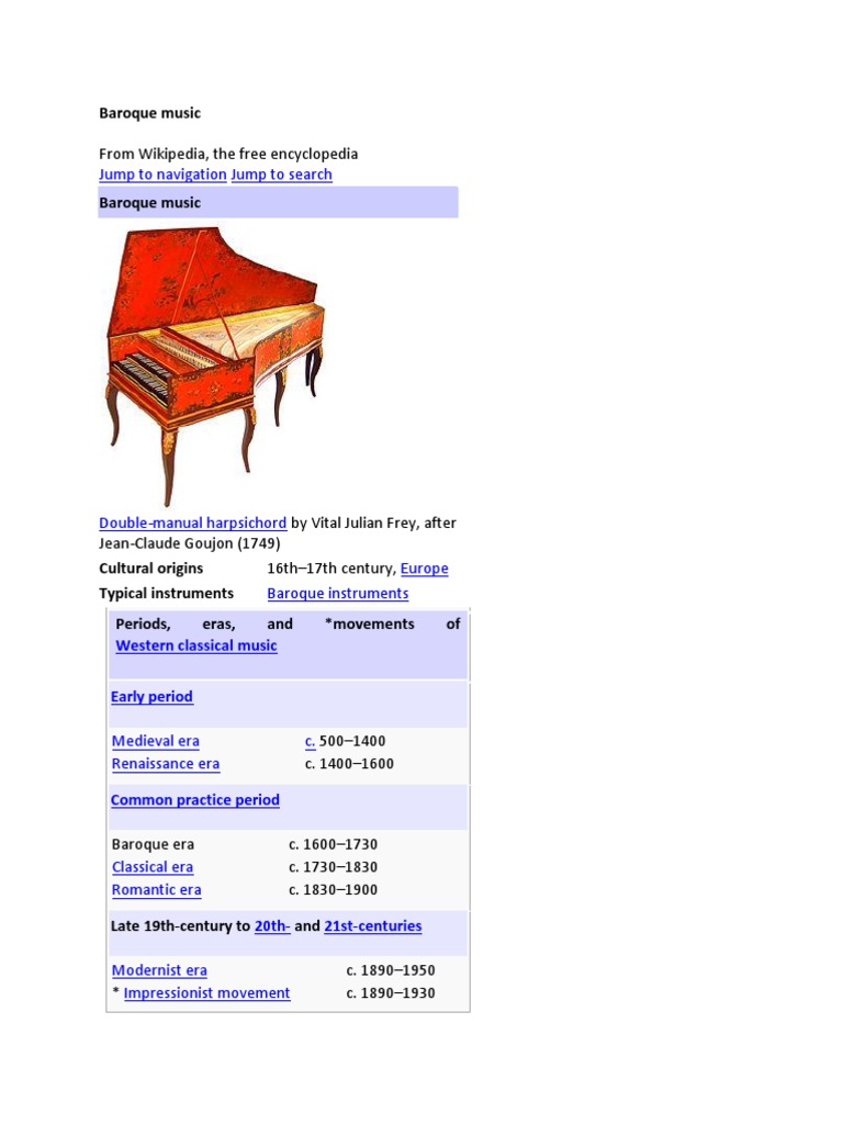 Muzik Zaman Barok | PDF | Baroque Music | Classical Music
