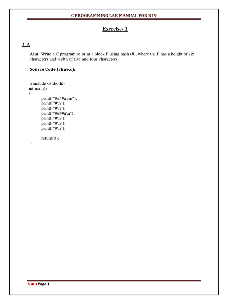 C Manual PDF | PDF | C (Programming Language) | Pointer (Computer Programming)