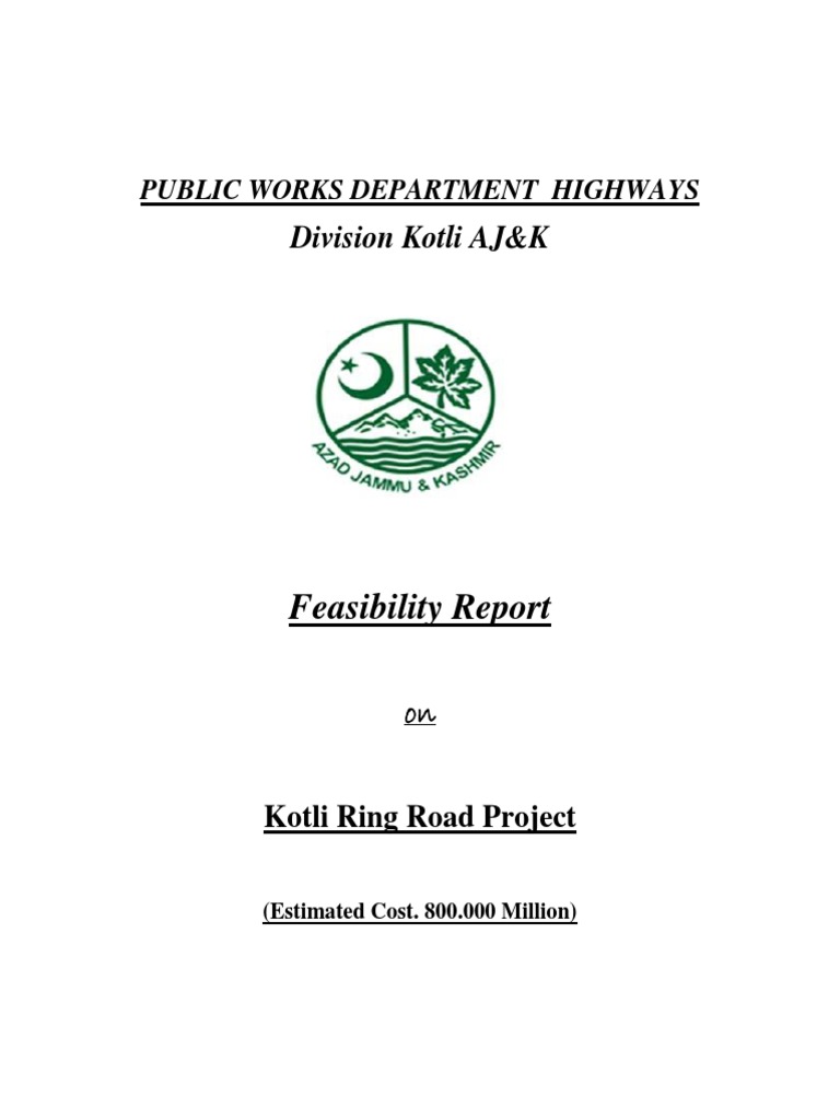 Kotli Ring Road Project Feasibility Report | PDF | Road | Infrastructure