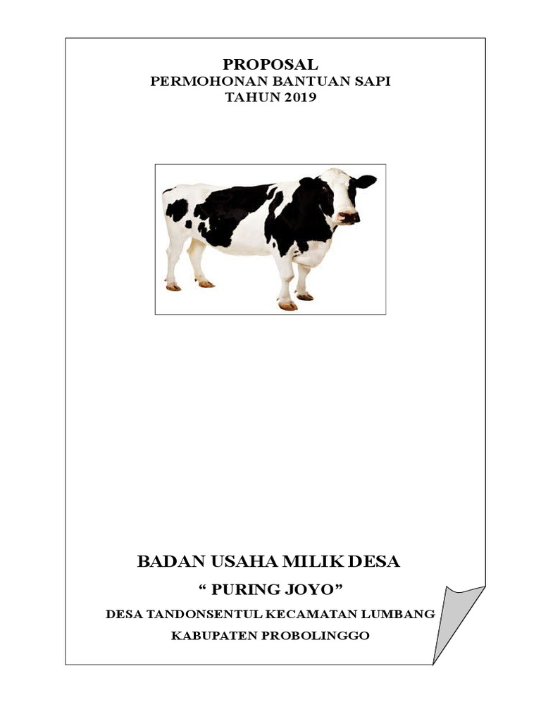 Proposal Penggemukan Sapi - Baru | PDF