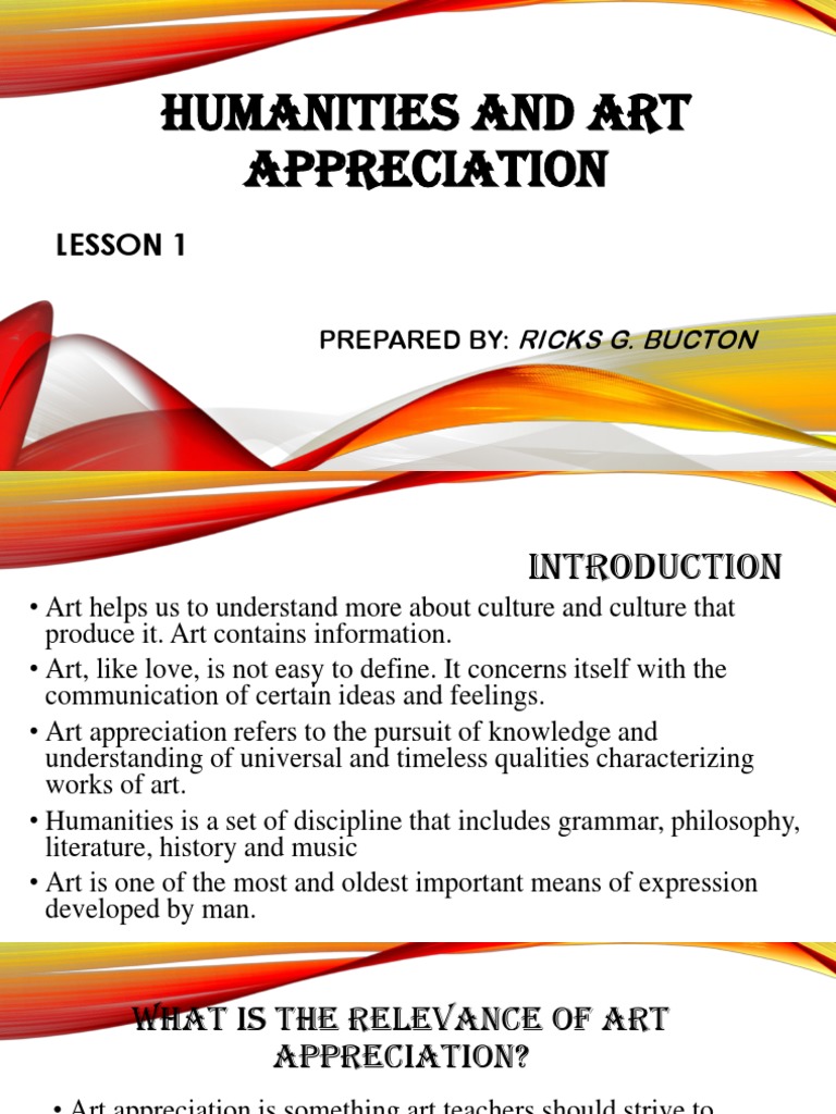 Humanities and Art Appreciation | PDF | Humanities | Art History