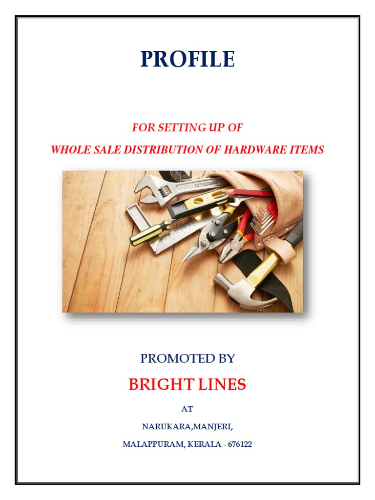 Wholesale Hardware Business Plan | PDF | Retail | Supply Chain Management