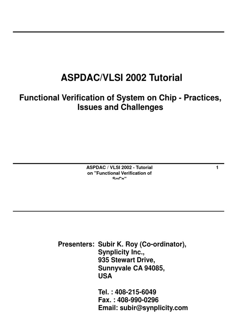 Soc | PDF | Formal Verification | System On A Chip